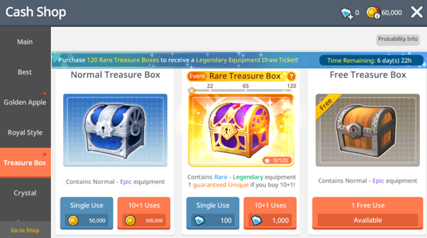 (Ended) Treasure Box Reward Point Event