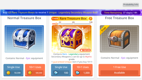 (Ended) Treasure Box Reward Point Event
